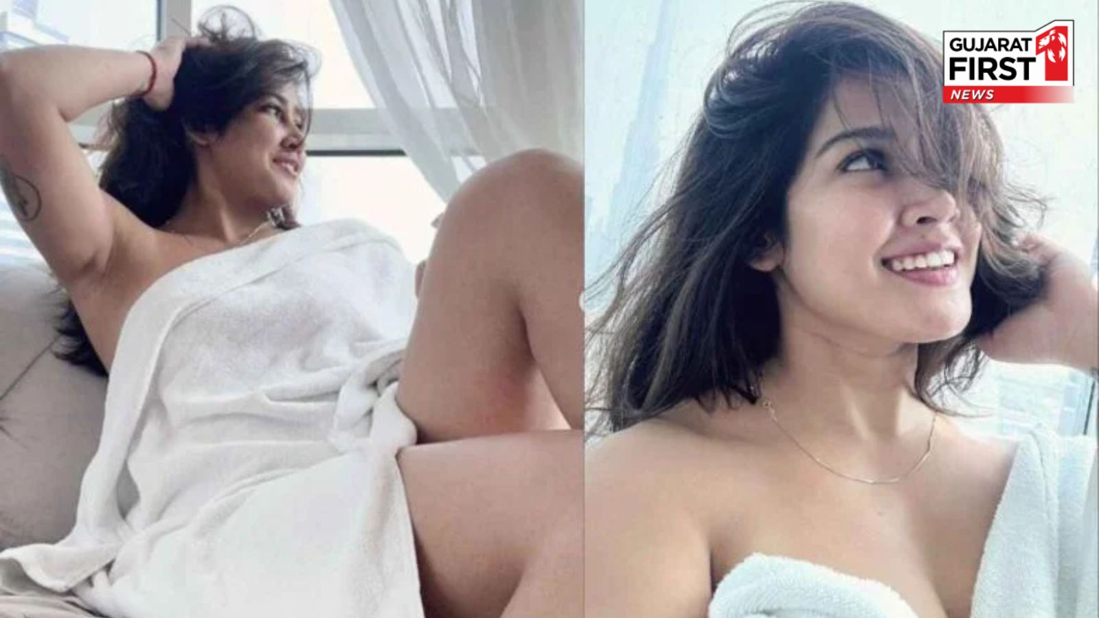 Sofia Ansari એ માત્ર ટુવાલ પહેરેલી તસવીરો કરી શેર ,જુઓ Viral Photos - Gujarat First